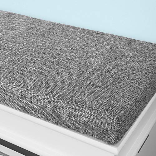 Haotian FSR64-W, White Storage Bench with Drawers & Padded Seat Cushion, Hallway Bench Shoe Cabinet Shoe Bench