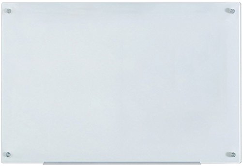 Audio-Visual Direct Magnetic White Glass Dry-Erase Board Set - 23 5/8 x 35 1/2 Inches -