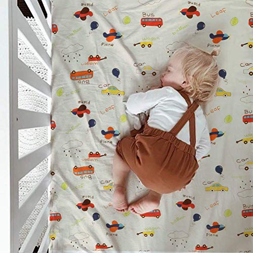 Coral Red Muslin Baby Blanket, Ultra Soft Hypoallergenic Baby Quilts, Unisex Baby Swaddle Wrap, Oversized 43 X 45 inchs (Car Bus)