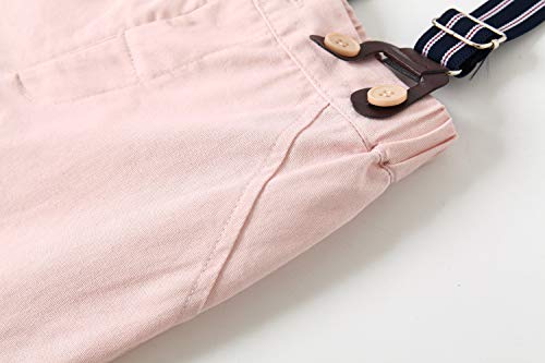 Kimocat Baby Boys Gentleman Outfits Suits Long Sleeve Shirt Suspenders Pants Bow Tie Clothes Set