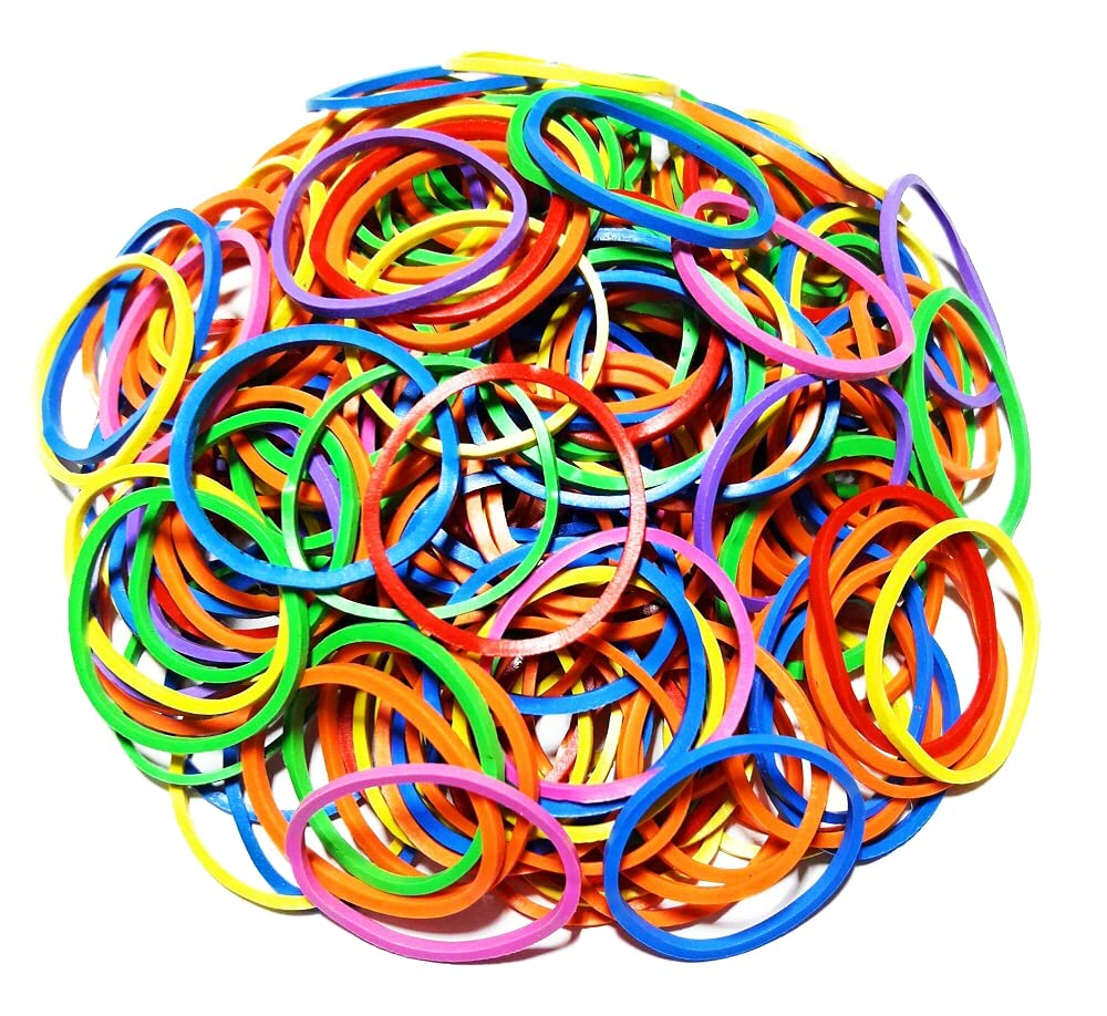 200 Pcs 2.5cm 1" Small Rubber Bands Bulk Elastic Wide Money Rubber Bands Stationery Holder Thermostability Rubber Bands Strong Elastic Band Loop Office Supplies (Rubber-200p)