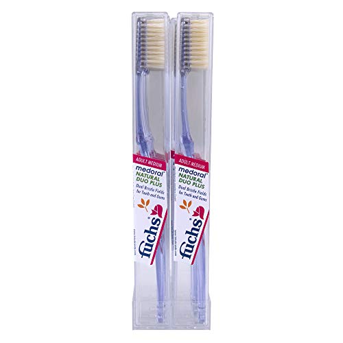 FUCHS Adult Natural Duo Plus Toothbrush, 10 Count