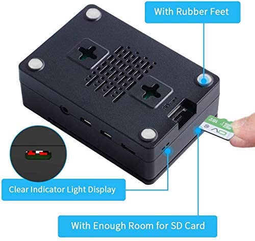 GeeekPi Case with PWM Fan for Raspberry Pi 4, 18W 5V 3.6A Power Supply for Raspberry Pi 4, Heatsinks, 64GB Preloaded (RPI OS) Card, Card Reader, Micro HDMI Cable, for Raspberry Pi 4 8GB/4GB/2GB/1GB