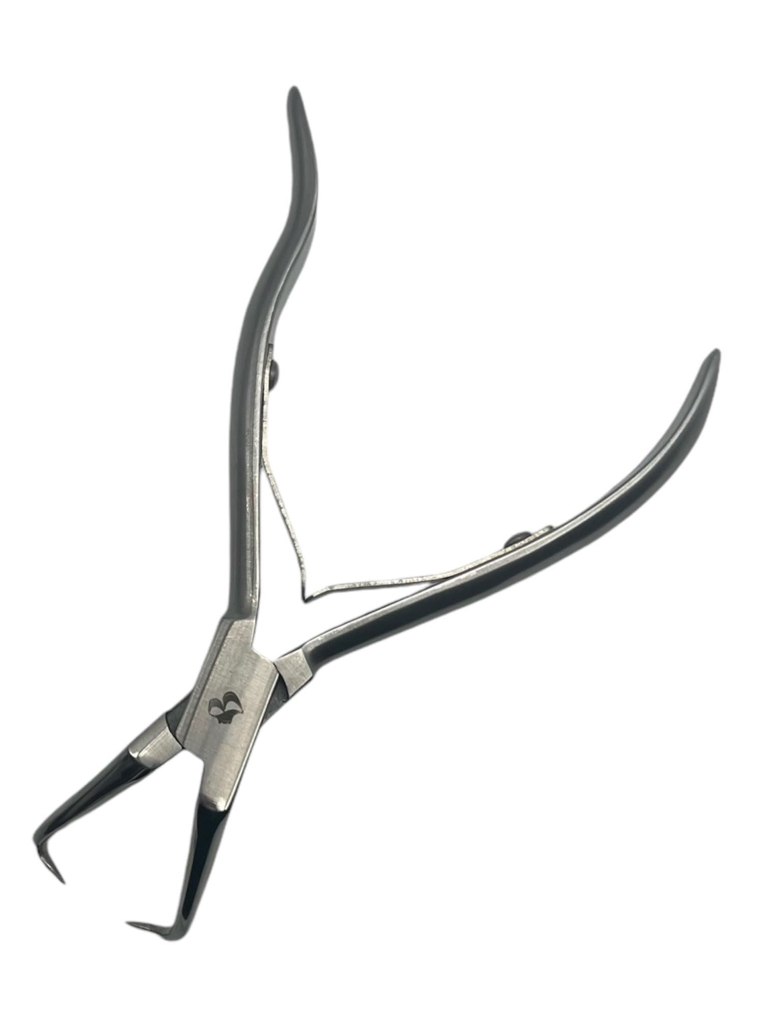 MIRACLE Hair Extension Pliers – Stainless Steel Hair Extensions Micro beads Remover & Opener Tool 5.5 Inch (Curved)