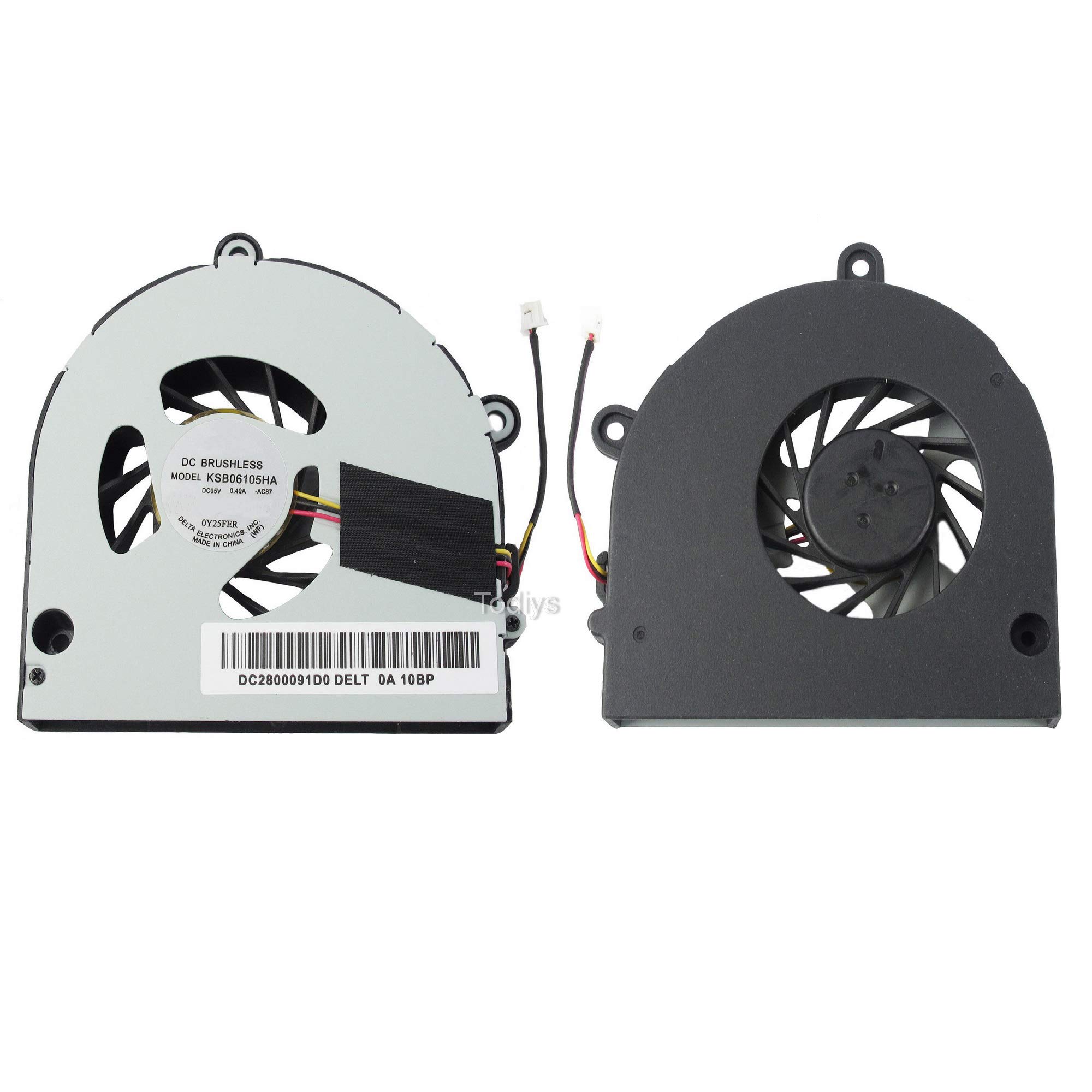 CPU Cooling Fan Replacement for Toshiba Satellite L670 L670D L675 L675D P750 P750D P755 P755D Series L670-1GX L670D-120 L675-S7112 L675D-S7060 P750-10T P755-S5276 P755-S5278 DC2800091S0