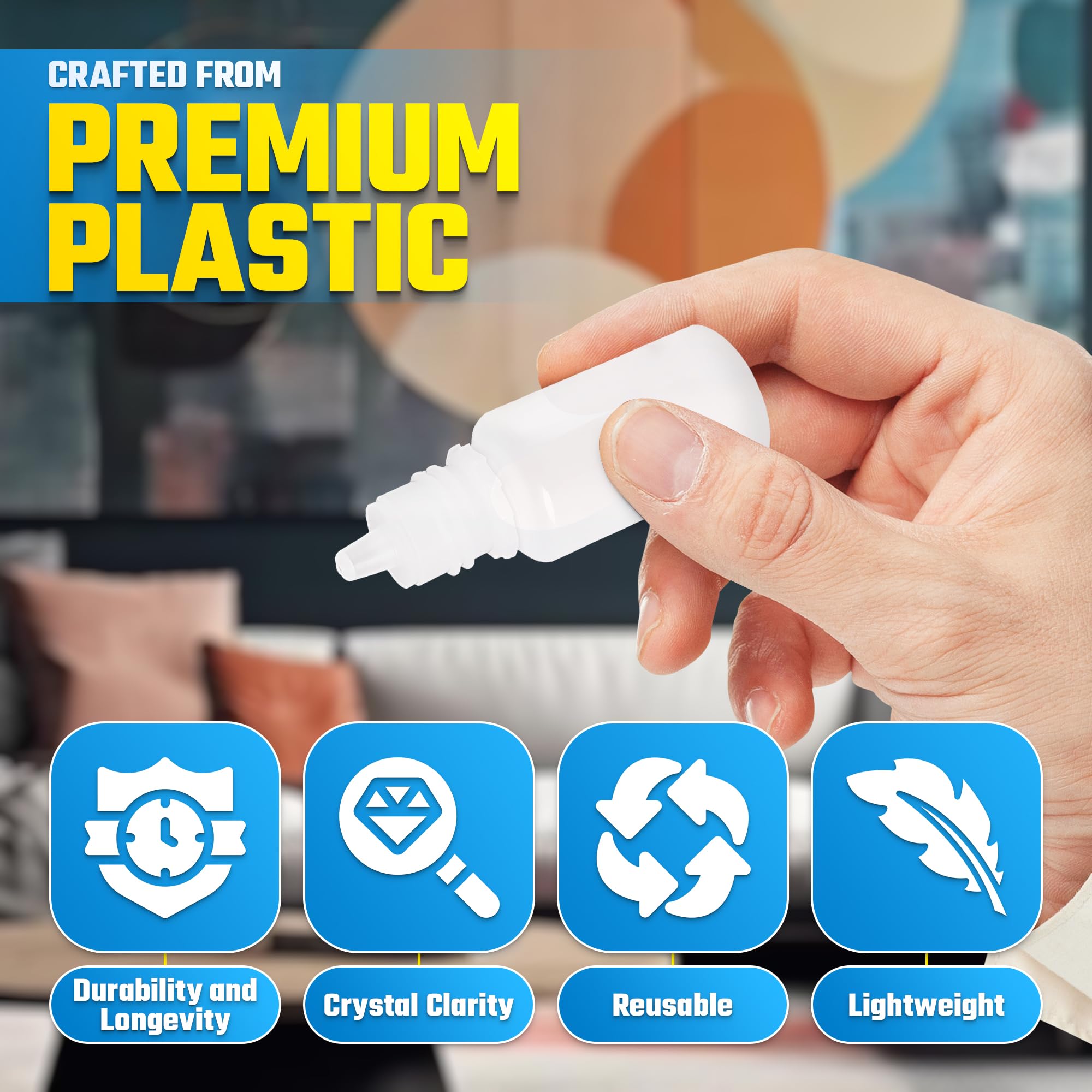 50Pcs Plastic Dropper Bottles for Liquids - 5ml Clear Plastic Bottles with Caps Empty Bottles for Oil Plastic Dropper Bottles - Dropper Bottles for Liquid Plastic Dropper Bottle Eye Dropper Bottle