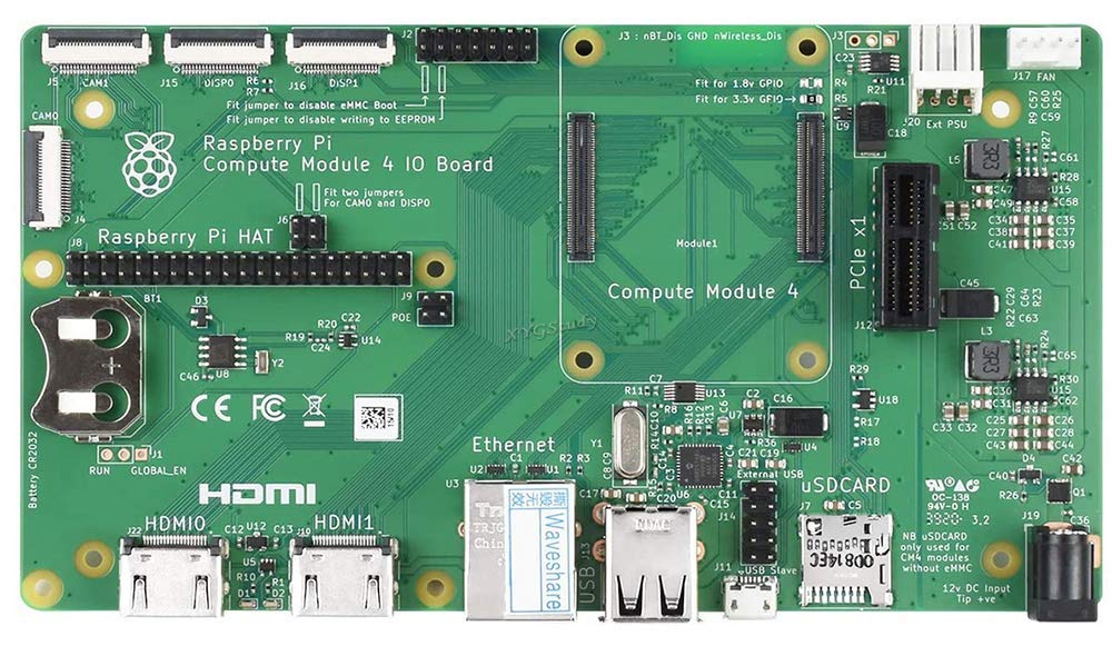 XYGStudy Raspberry Pi Compute Module 4 IO Board, A Development Platform and Reference Base-Board Design for CM4