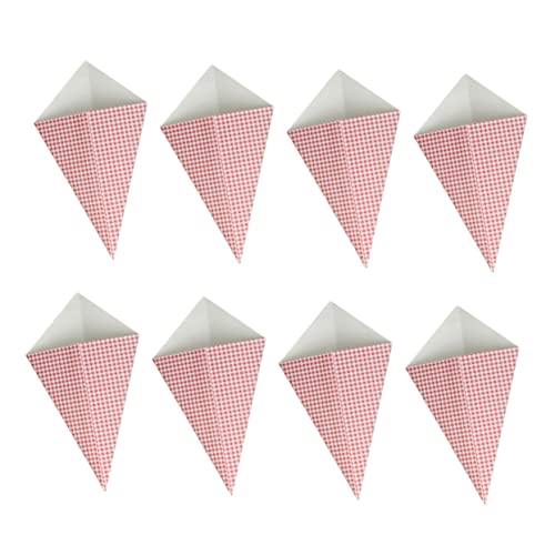 BESTOYARD 50pcs Popcorn Boxes Food Containers Snack Container Dessert Trays Popcorn Cone Boxes Open- Popcorn Box Food Cones Bag Popcorn Treat Box Paper Popcorn Boxes Party Popcorn Boxes Cup