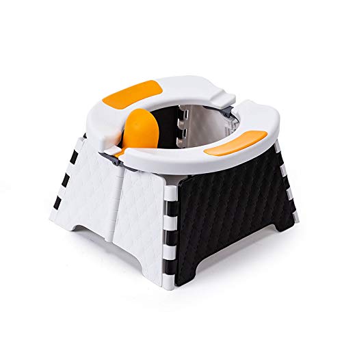 Yeking Toddler Potty seat, Portable Toddler Potty Training Seat, Travel Potty, Foldable Toilet Seat, Baby Potty Seat for Indoor and Outdoor (White)