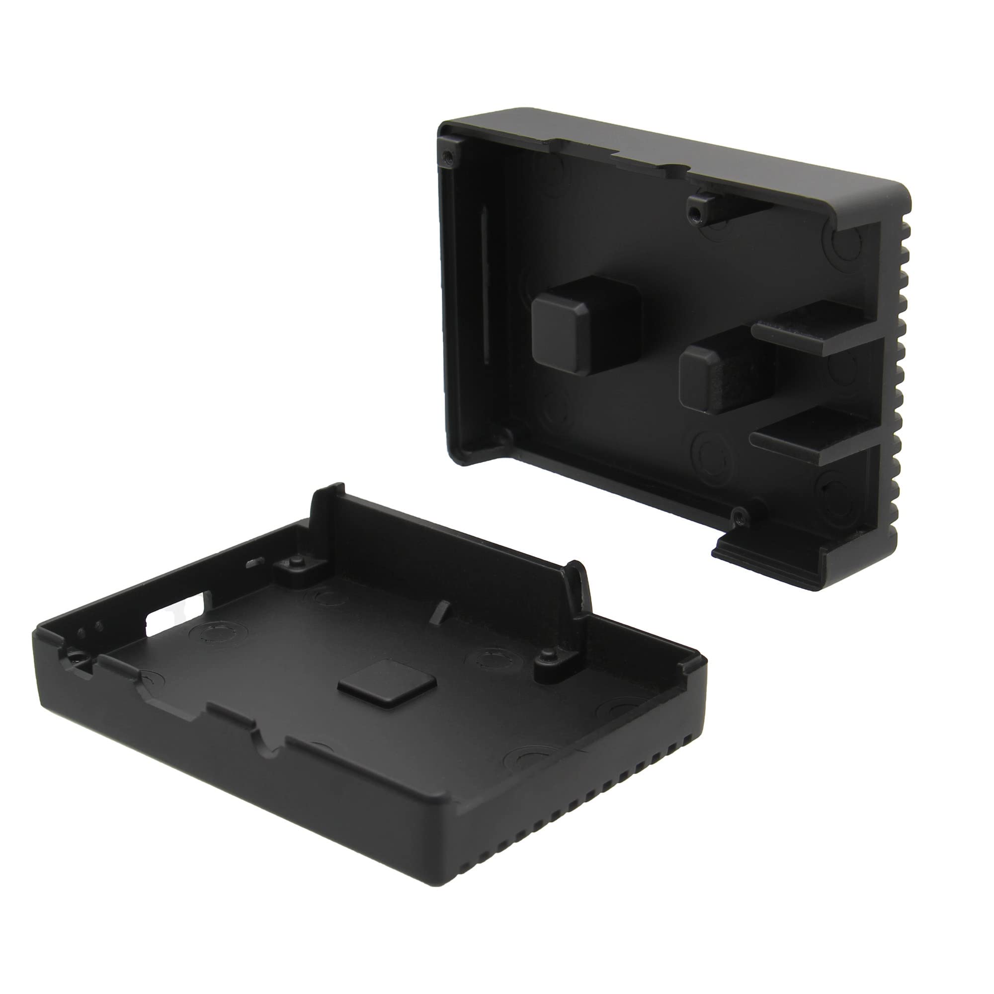 Geekworm for Raspberry Pi 3 B+ Case, Aluminum Alloy Heavy Duty Passive Cooling Metal Case with Heatsink Pillar Compatible with Raspberry Pi 3 Model B+/Raspberry Pi 3 Model B-Black (P252)