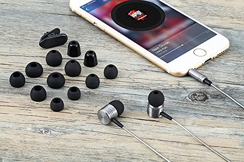 Betron B650 Earphones Wired Headphones in Ear Noise Isolating Earbuds with Microphone and Volume Control Powerful Bass Driven Sound, 10mm Large Drivers