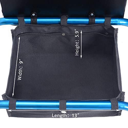 AROUY Walker Bag Under Seat for Four Wheel Rollator, Rollator Bag Tote Organizer Pouch Storage to Walkers for Senoirs, Walker Accessories (Black, M)