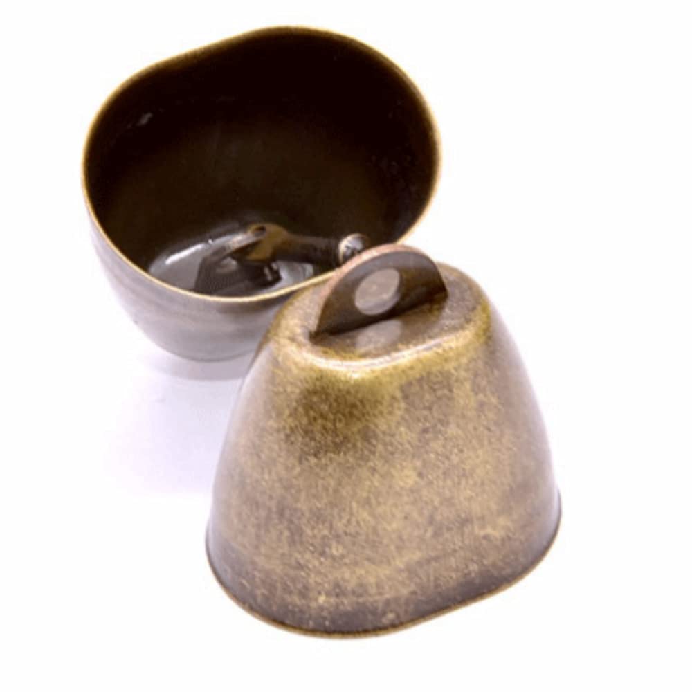 2 Pack Small Brass Bell,Cow Horse Sheep Grazing Copper Bells,Cattle Farm Animal Loud Bronze Bell,Pet Anti-Theft Accessories Bell, New Years, Wedding Bells & Chimes Percussion Musical Instruments