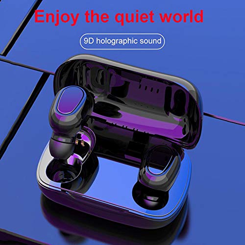newshijieCOb L21 TWS Bluetooth 5.0 Earphones Sports Wireless Earphones in-Ear Bluetooth Earbuds for iOS Android Black