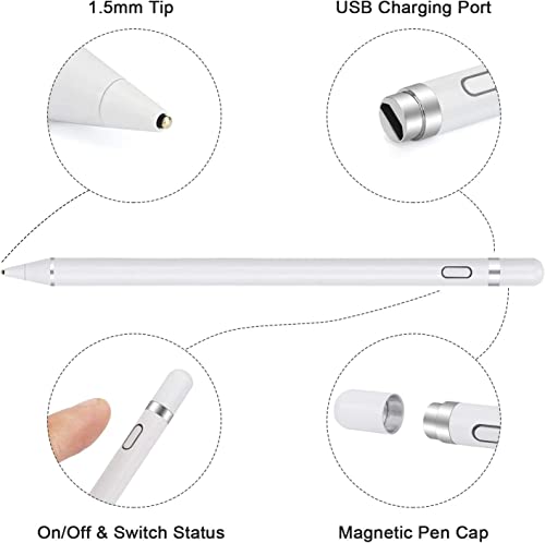 Active Stylus Pen Compatible with Amazon Kindle Fire HD 7 (2013 Release),8.9 (2012 Release)/ 10 Plus (2021 Release)/ 6 (2014 Release) - Digital Capacitive Touch Rechargeable Palm Rejection