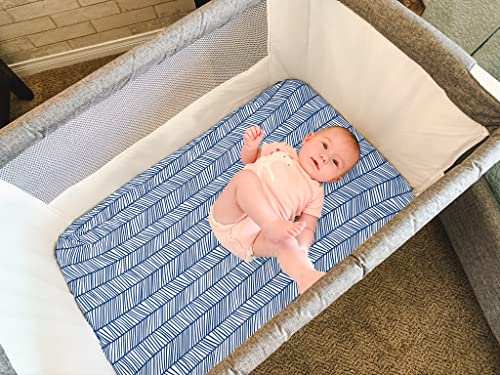 Bassinet Bed Sheets β Premium Bassinet Fitted Sheets 4 Pack β 100% Jersey Knit Cotton Cradle Sheets β Bassinet Bedding for Standard Size Oval or Halo Bassinet Pads β Bassinet Sheet for Boy & Girl