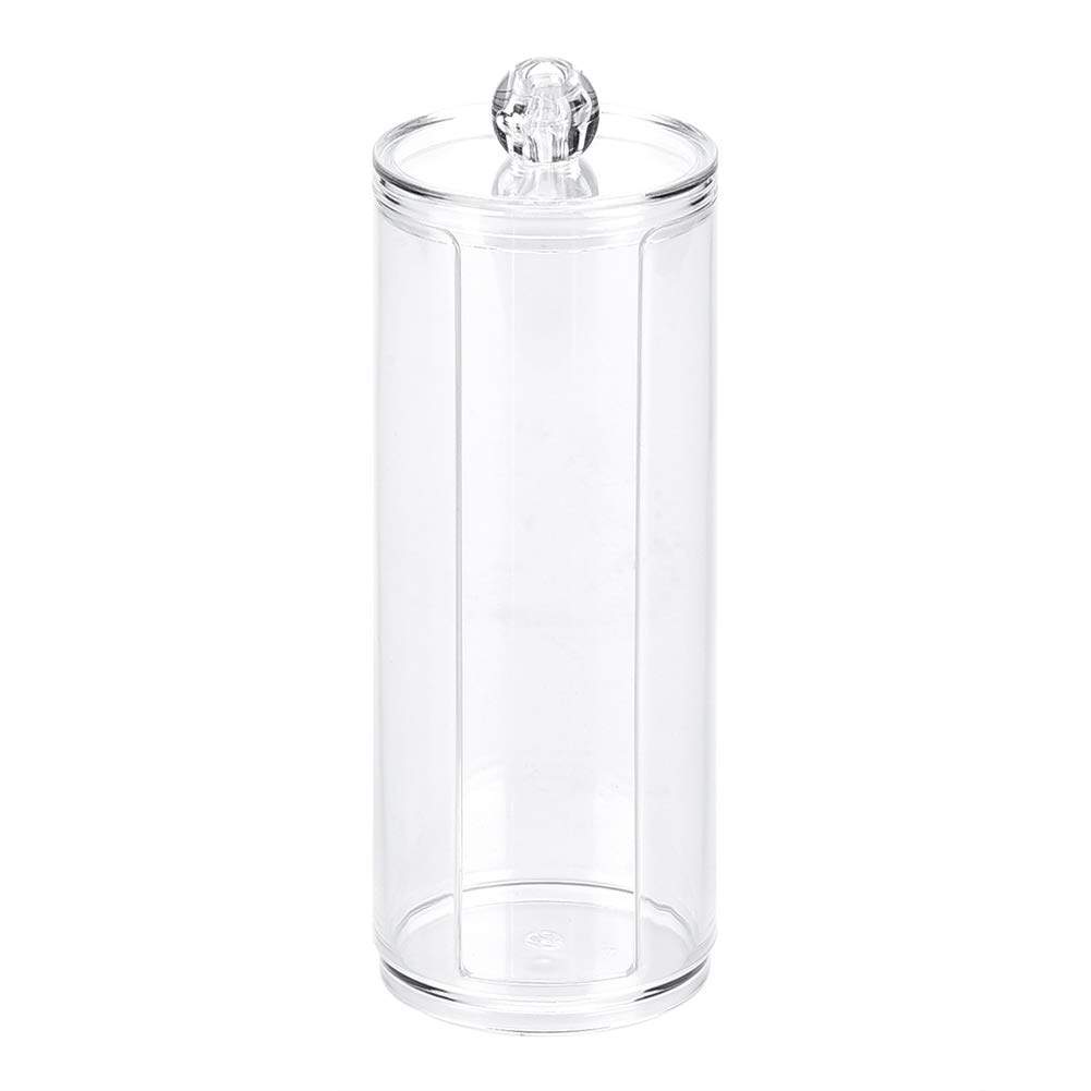 Cotton Rounds, Cotton Round Holder Transparent Round Acrylic Cotton Pad Storage Case Organizer, Puff Holder Container for Makeup Tool Cosmetic Kit