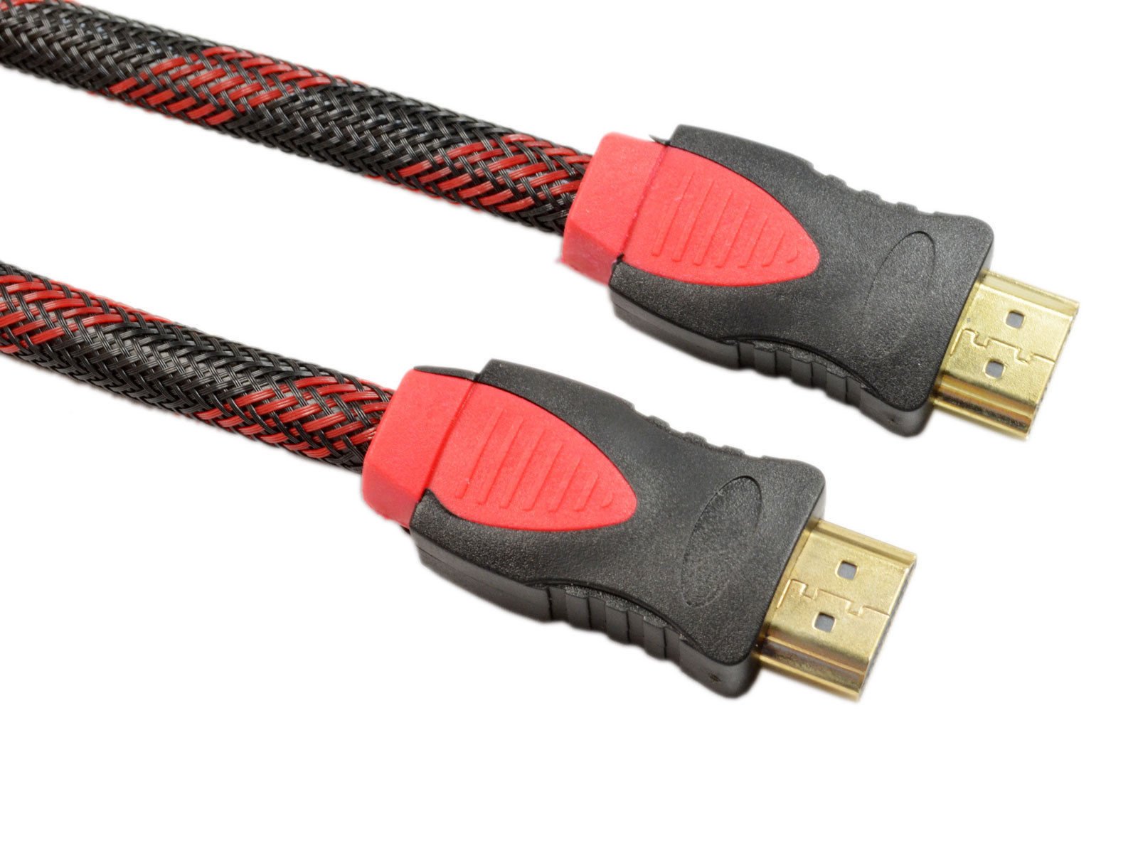 CableVantage Premium HDMI Cable 100FT for 3D DVD HDTV LCD HD TV 1080P v1.4 High Speed Braided Nylon HDMI Cable Braided Red
