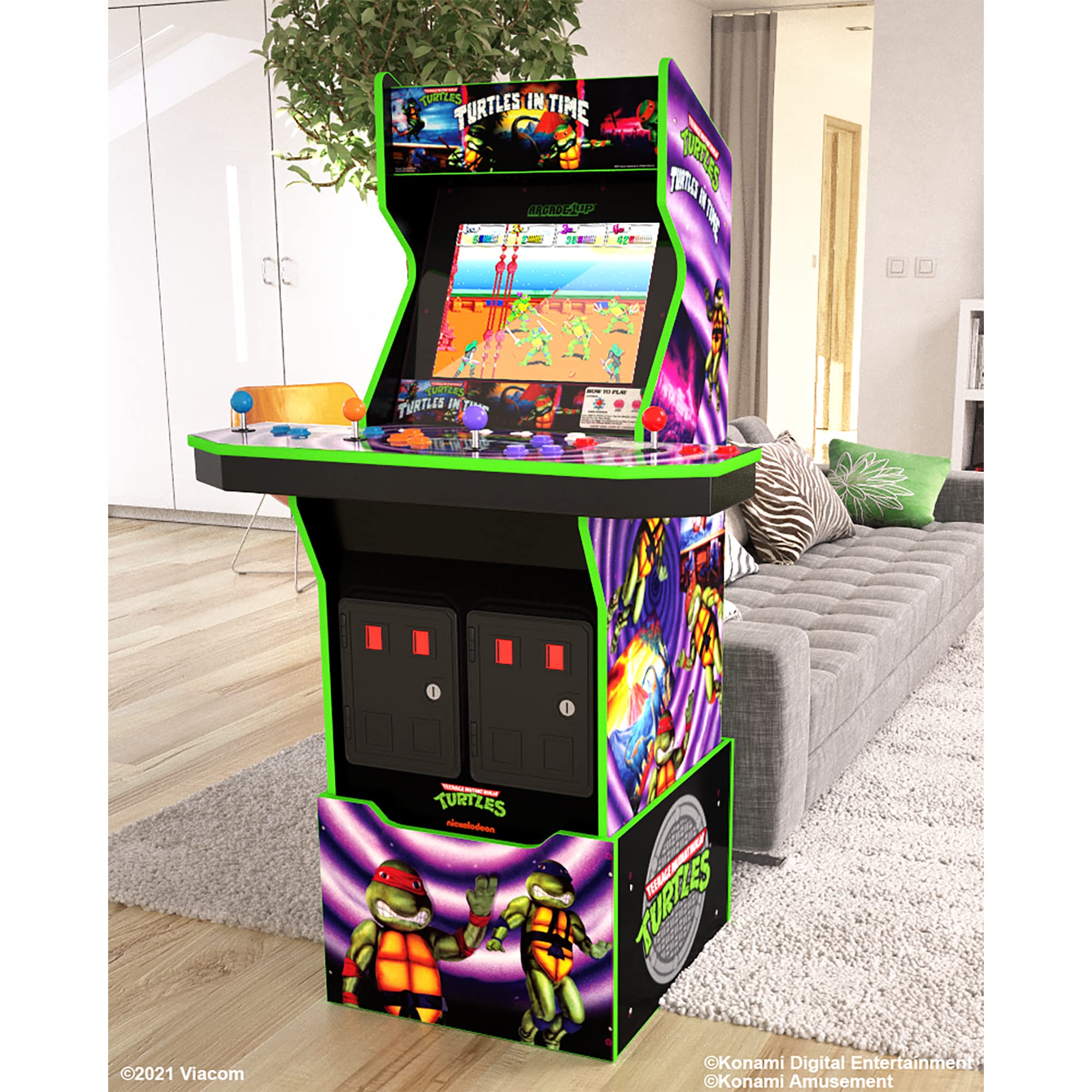 Arcade1Up Teenage Mutant Ninja Turtles Arcade Machine w/ Riser