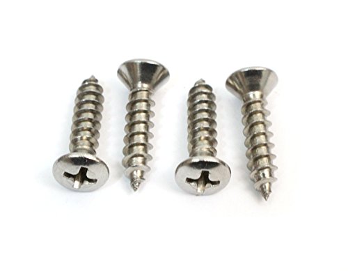 Bolt Dropper No. 8 x 5/8" Stainless Oval Head Phillips Wood Screw, (100 pc), 18-8 (304) Stainless Steel Sheet Metal, Type A Point, Plain Finish