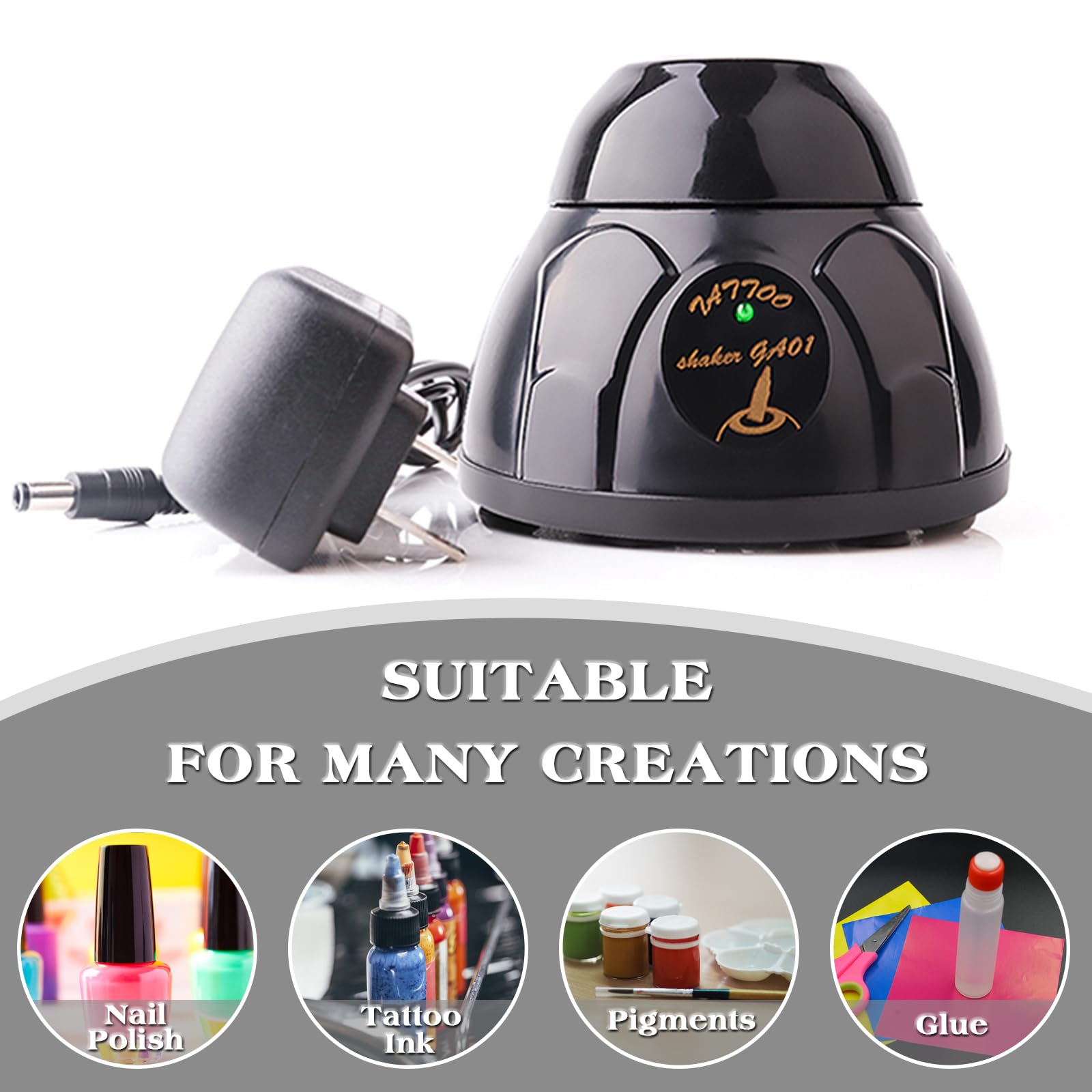 4000rpm Mini Vortex Mixer with Touch Function,Perfect for Laboratory Mixing, Paint Shaking, Tattoo Ink, Nail Polish, Eyelash Products, and Liquid Bottle Pigment Stirring,Efficient Mixing Ink Mixer
