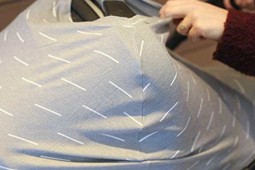 Baby Car Seat Cover Canopy and Nursing Cover Multi-Use Stretchy 5 in 1 Gift "Dash" by Copper Pearl
