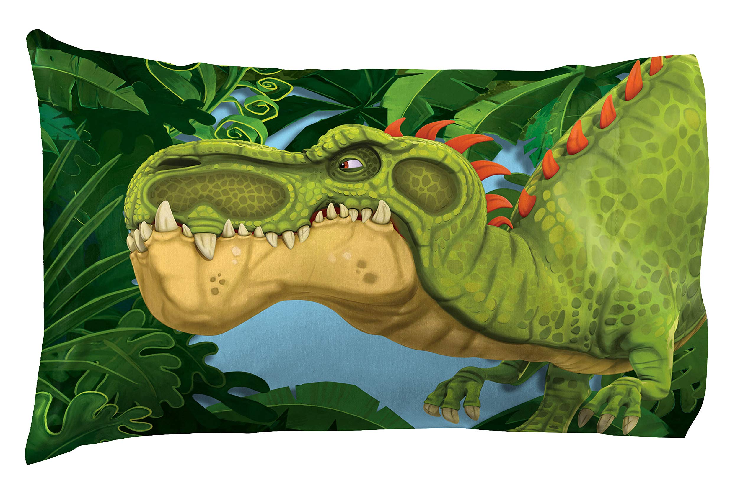 Jay Franco Gigantosaurus 4 Piece Toddler Bed Set – Bed Set Includes Toddler Size Comforter & Sheet Set - Bedding Features Dinosaur Rocky, Bill, Tiny, & Mazu (Official Gigantosaurus Product)