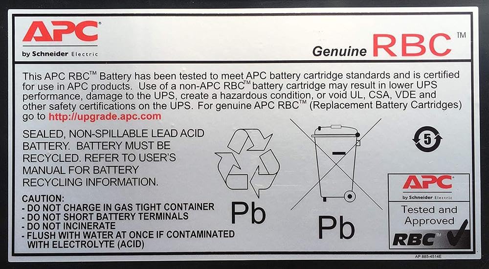 APC UPS Battery Replacement, RBC33, for APC Back-UPS Models BT1500, BT1500BP, BR1500, BX1500, SC1000, SN1000
