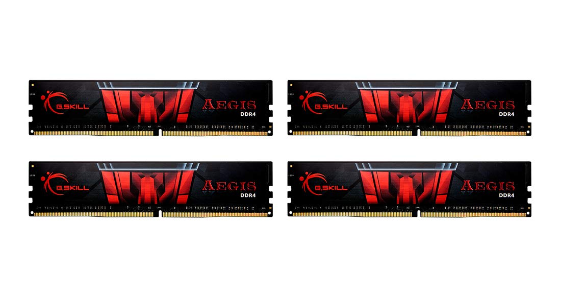 G.SKILL AEGIS Series (Intel XMP) DDR4 RAM 32GB (4x8GB) 3200MT/s CL16-18-18-38 1.35V Desktop Computer Memory UDIMM (F4-3200C16Q-32GIS)