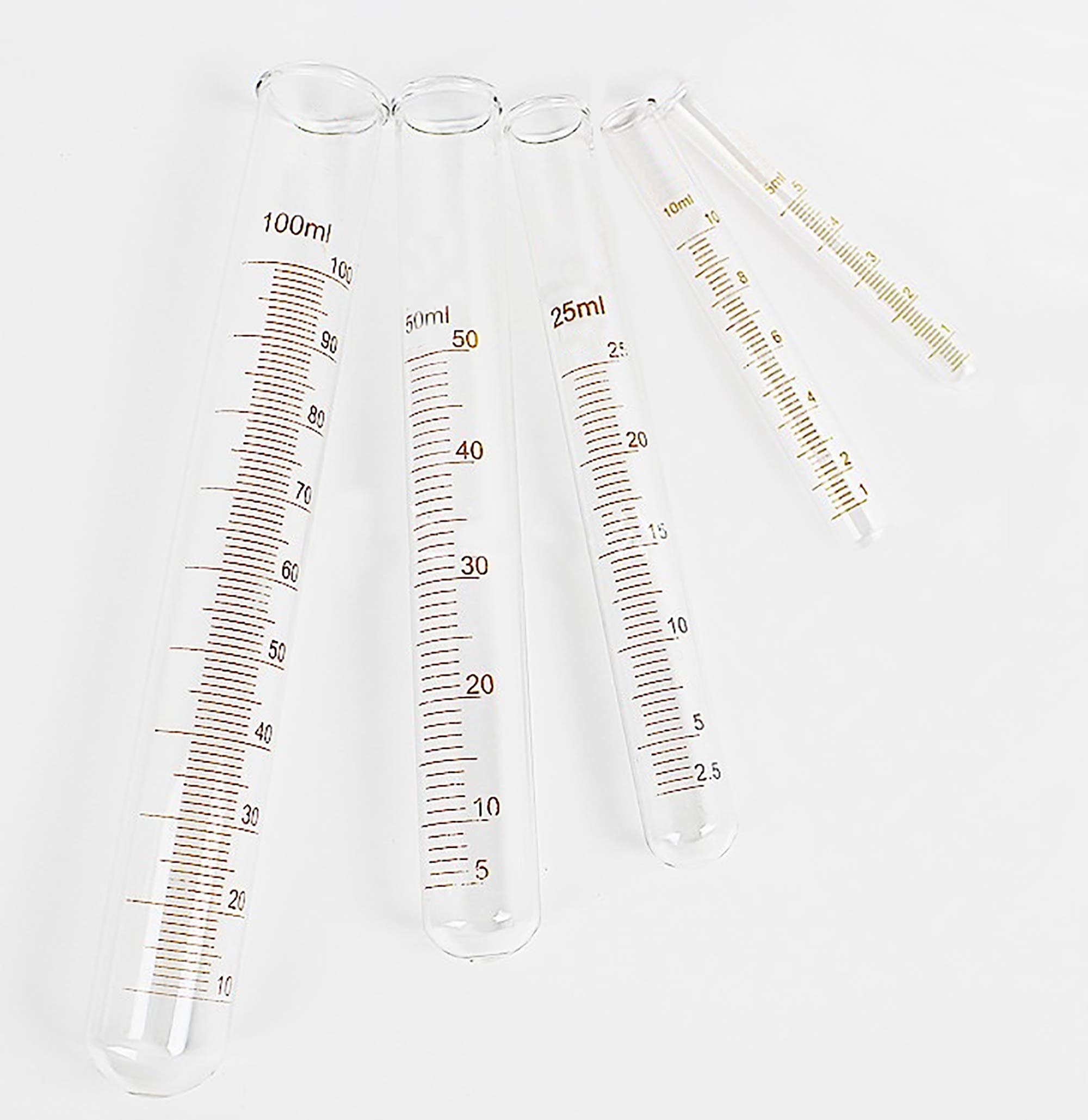 DONLAB FDB-0100 Glass 100ml Graduated Test Tubes with Cork Stoppers 30mmx230mm(Pack of 10)