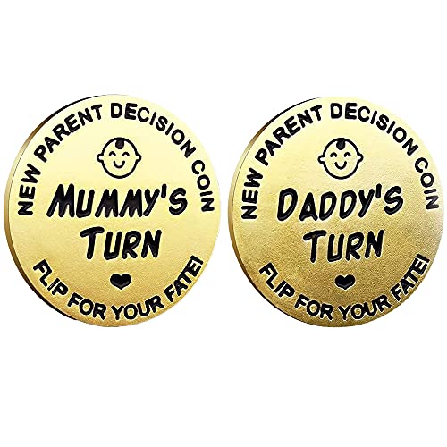 Neatbuddy Funny New Mom Gifts for Women,Pregnancy Gifts for First Time Moms,New Dad Gifts,New Baby Gift for New Parents to Be Birthday Gift (Gold)
