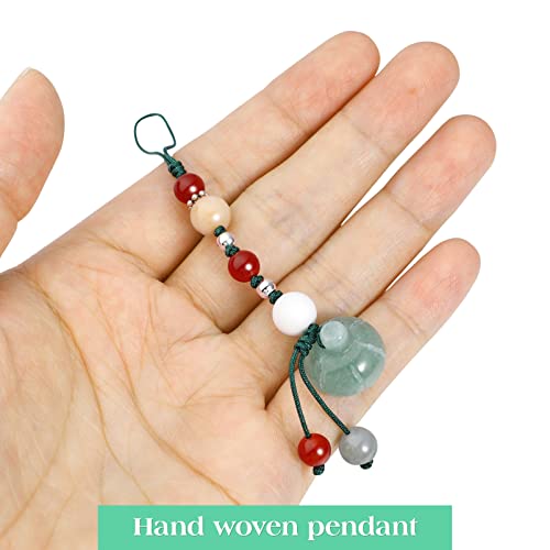 Hemobllo Cell Phone Strap Jade Phone Charm Key Agate Chain Car Key Hanging Pendants Decor for Car Phone Fan Clothing Decor Green