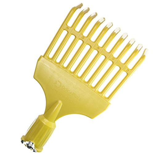 DocaPole 4 inch Roof Rake & Shrub Rake // Extension Pole Roof Rake Attachment // for Roof Raking and Detailed Shrub Raking Under Bushes and in Flower Beds // Flower Bed Rake // Small Rake Attachment