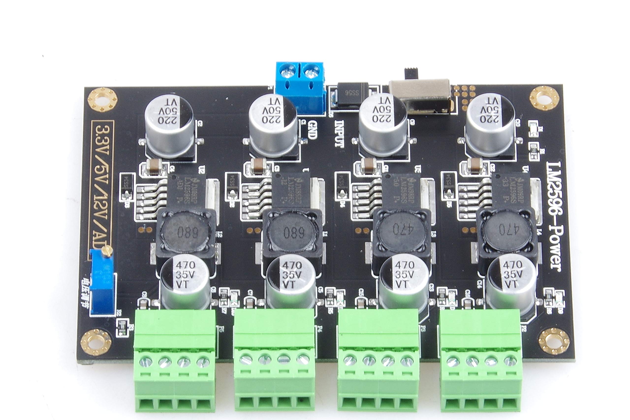 KNACRO LM2596 DC DC Converter Multi Channel 3.3V 5V 12V ADJ (Vin-1) Adjustable Output Switching Power Supply Step-Down Power Supply Module