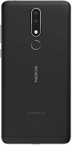 Nokia 3.1 Plus w/Android One (32GB, 3GB) 6" HD+, Face Unlock, Dual SIM GSM Unlocked Global 4G LTE (T-Mobile, AT&T, Metro, Straight Talk) International Model TA-1113 (Black)