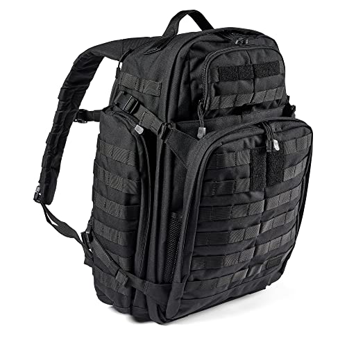 5.11 Tactical Backpack – Rush 72 2.0 – Military Molle Pack, CCW and Laptop Compartment, 55 Liter, Large, Style 56565, Black
