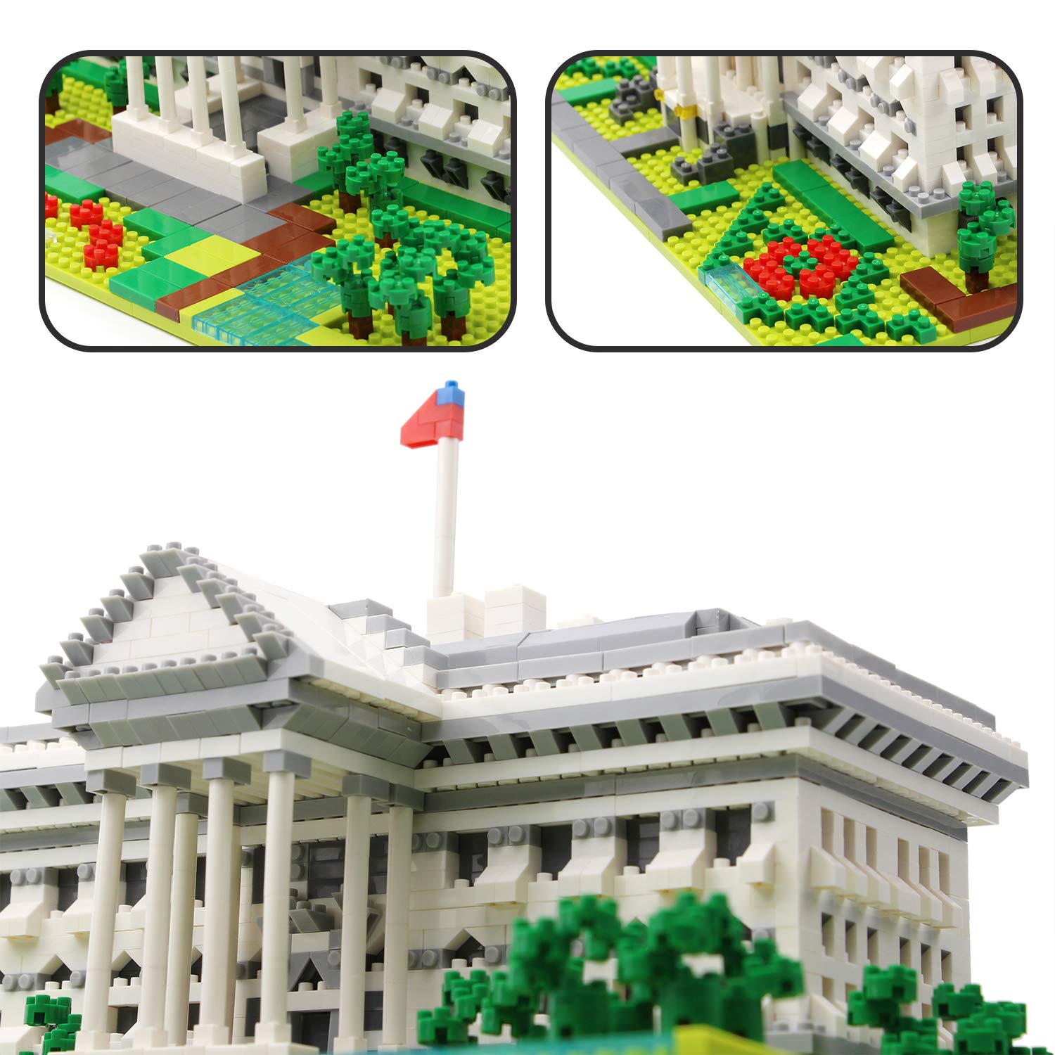 Architecture Set The White House 2021PCS Model Building Kit Micro Building Blocks 3D Puzzle Toys for Adults and Kids