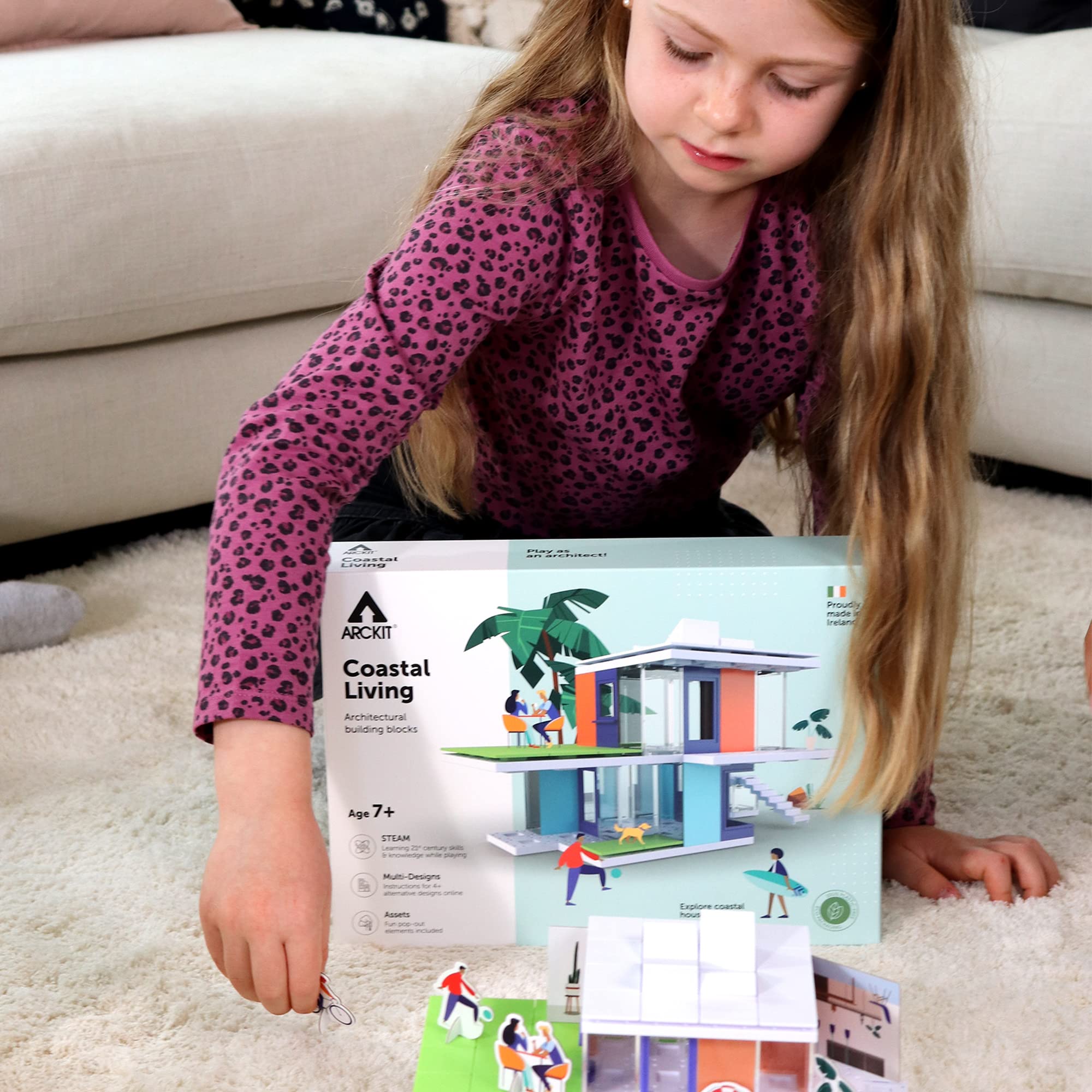 Arckit Coastal Living Building Blocks Kit, STEM Educational Toy, Miniature House Kit Model House, Architecture for Kids, Unique Gift for Adults & Kids