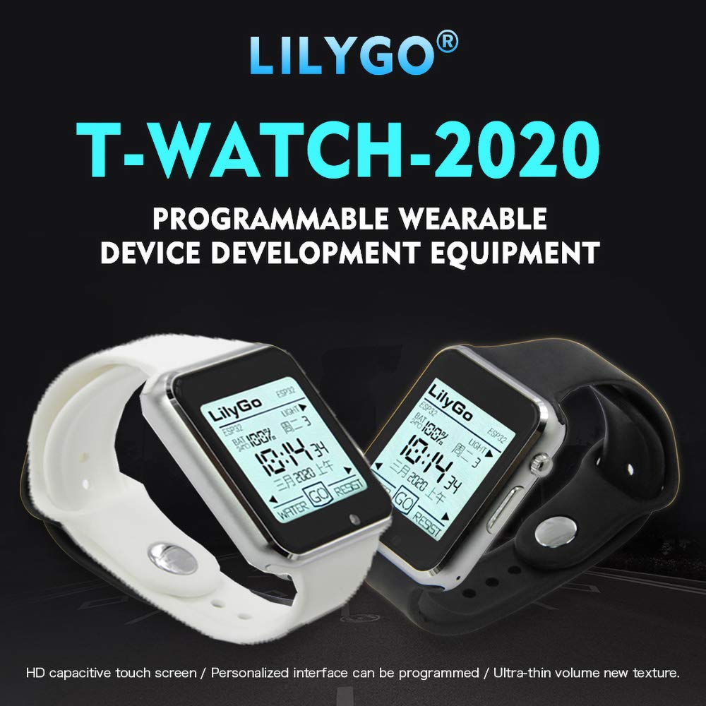 youyeetoo ESP32 T-Watch-2020 with 1.54 Inch Touch Display and programmable Wearable Environmental Interaction