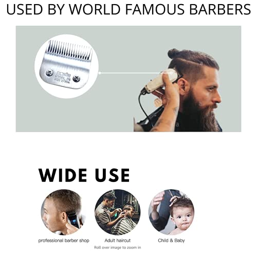 Metal Hair Clipper Attachment - Outliner Blade, Cool Touch Replacement Clipper Blades, Ultra Touch Trimmer Blade Fit To Oster Models By Andis (Size 000 (.2mm))