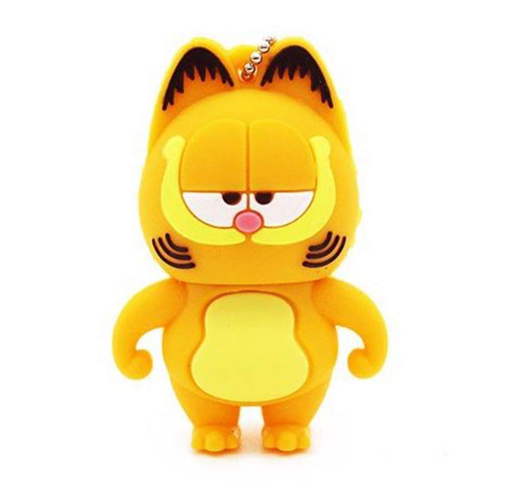 2.0 Garfield Orange Cat 128GB USB External Hard Drive Flash Thumb Drive Storage Device Cute Novelty Memory Stick U Disk Cartoon