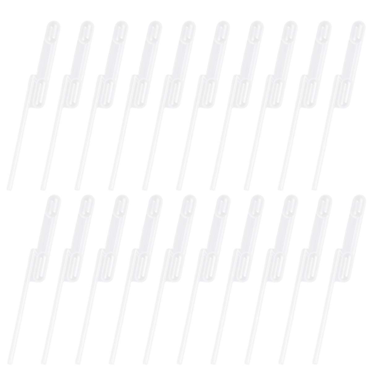 Balacoo 50 Packs Plastic Transfer Pipettes - 0.1 ML Pipettes Disposable Dropper, Plastic Eye Dropper Set for Essential Oils, Liquid, Makeup Tool (White)