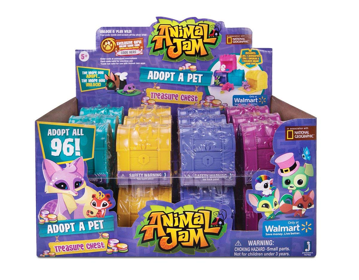Animal Jam Adopt a Pet Treasure Chest Sealed Mystery Box of 24 Chests Game Code