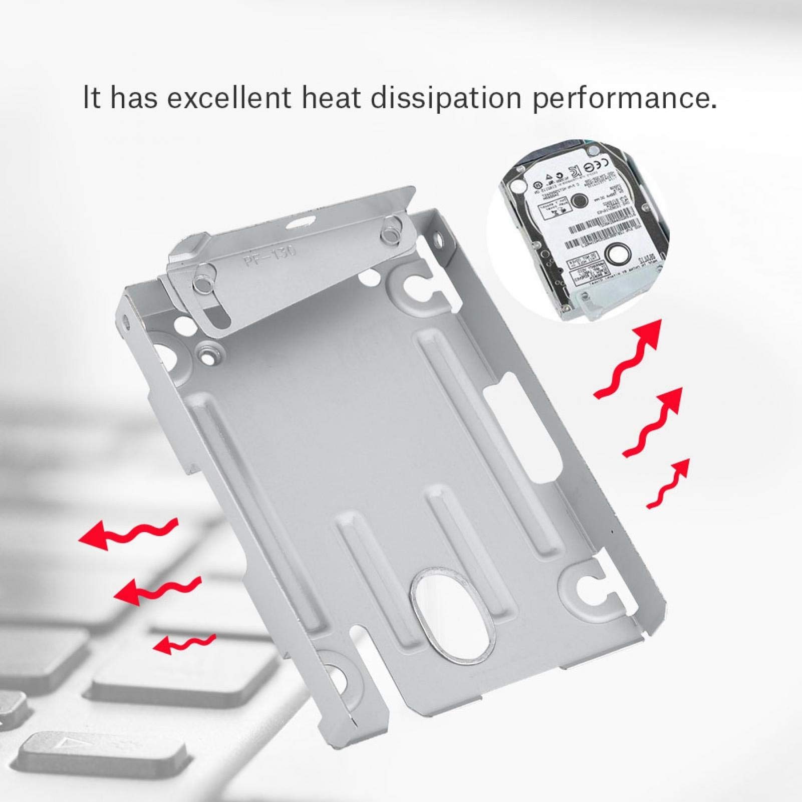 Dpofirs 2.5 Inch Hard Drive Holder for PS3 Hard Drive Holder, Hard Drive Mount, Hard Drive Mount Adapter Kit Tray for PS3 CECH-400X with Screws