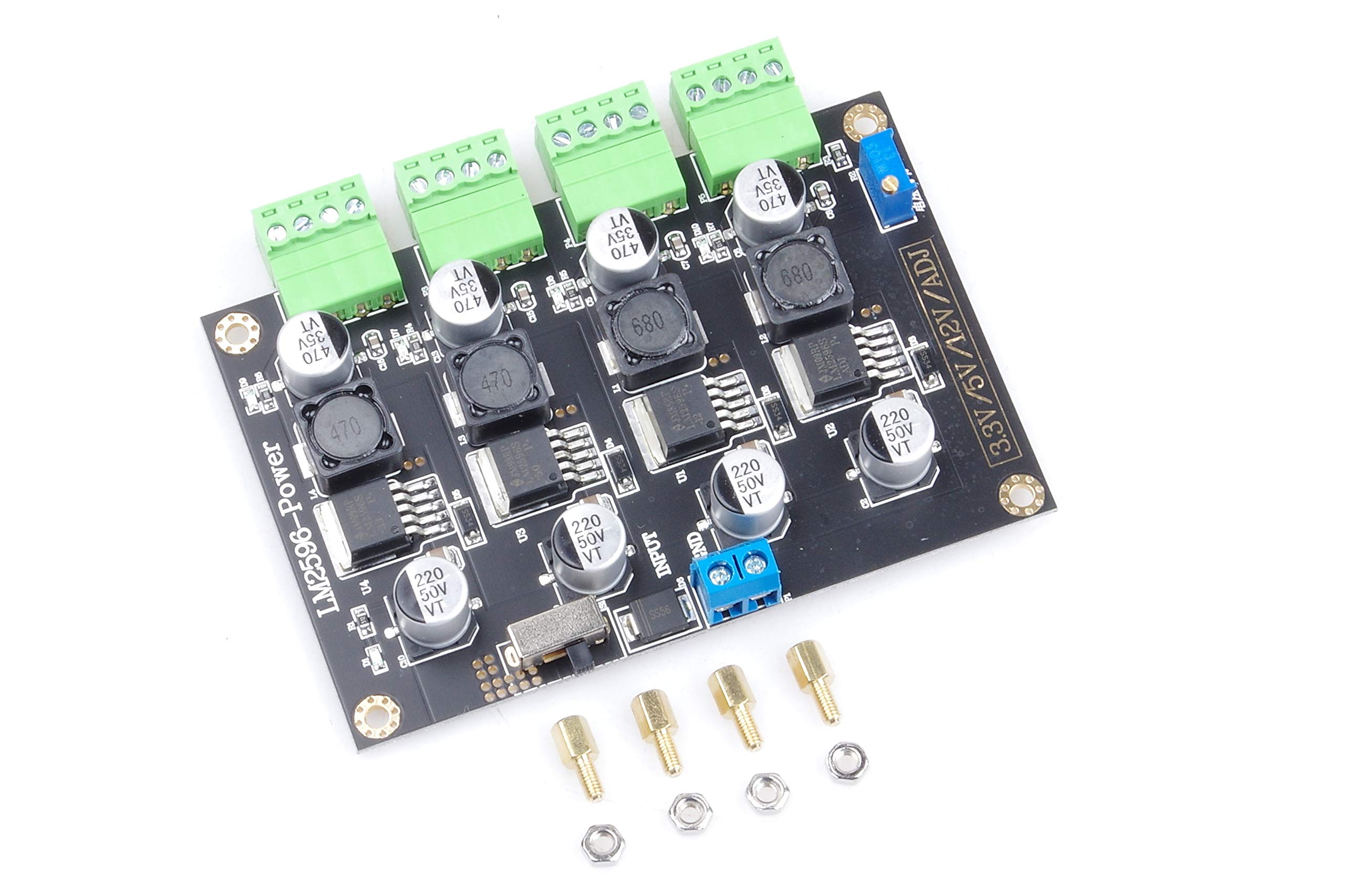KNACRO LM2596 DC DC Converter Multi Channel 3.3V 5V 12V ADJ (Vin-1) Adjustable Output Switching Power Supply Step-Down Power Supply Module