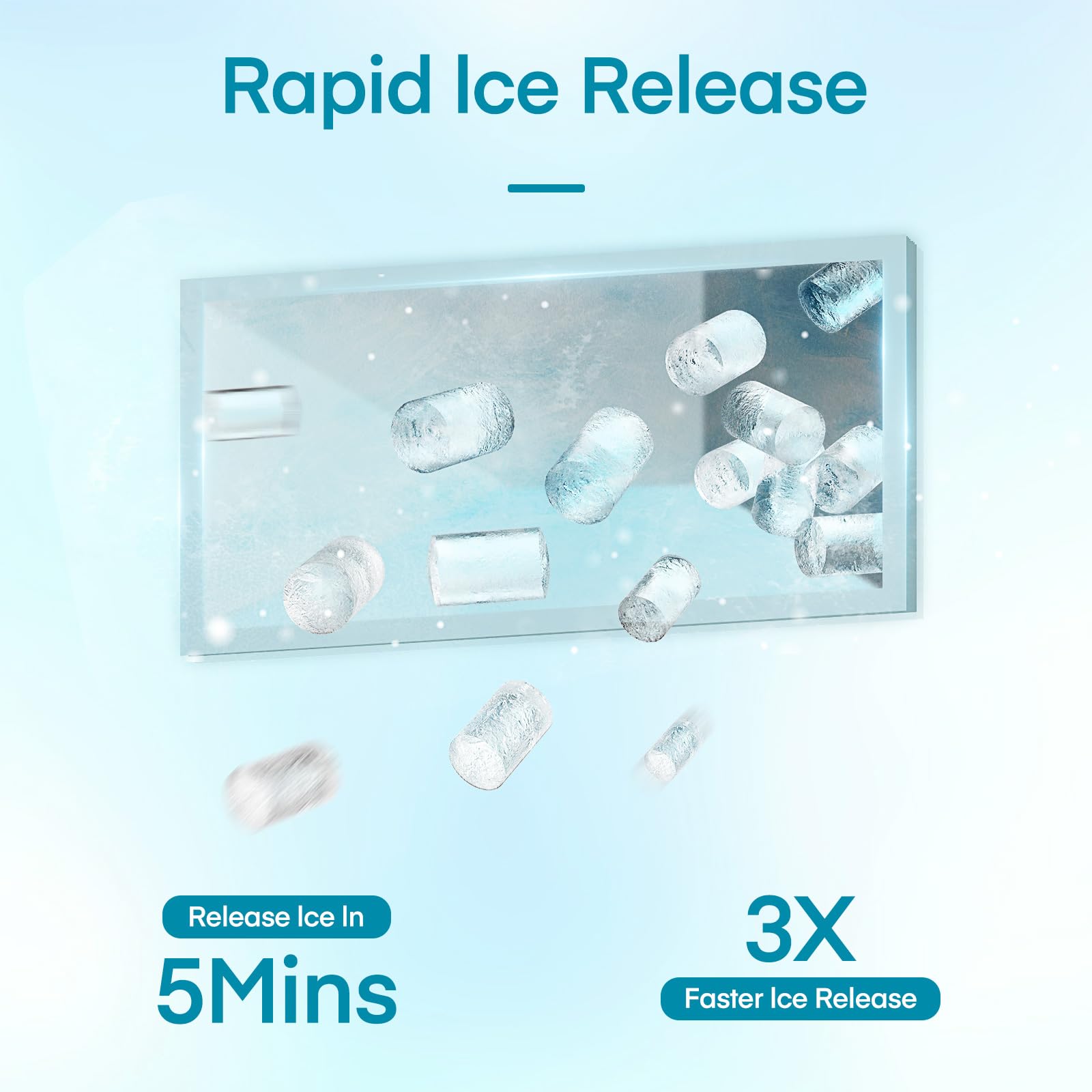 55lbs Countertop Nugget Ice Maker – Pebble Ice Machine, Soft Chewable Pellets in 5 Min, 55Lbs/24H, 3lb. Capacity, Waterline-Compatible, Self-Cleaning, Stainless-Steel + Scoop (Black)