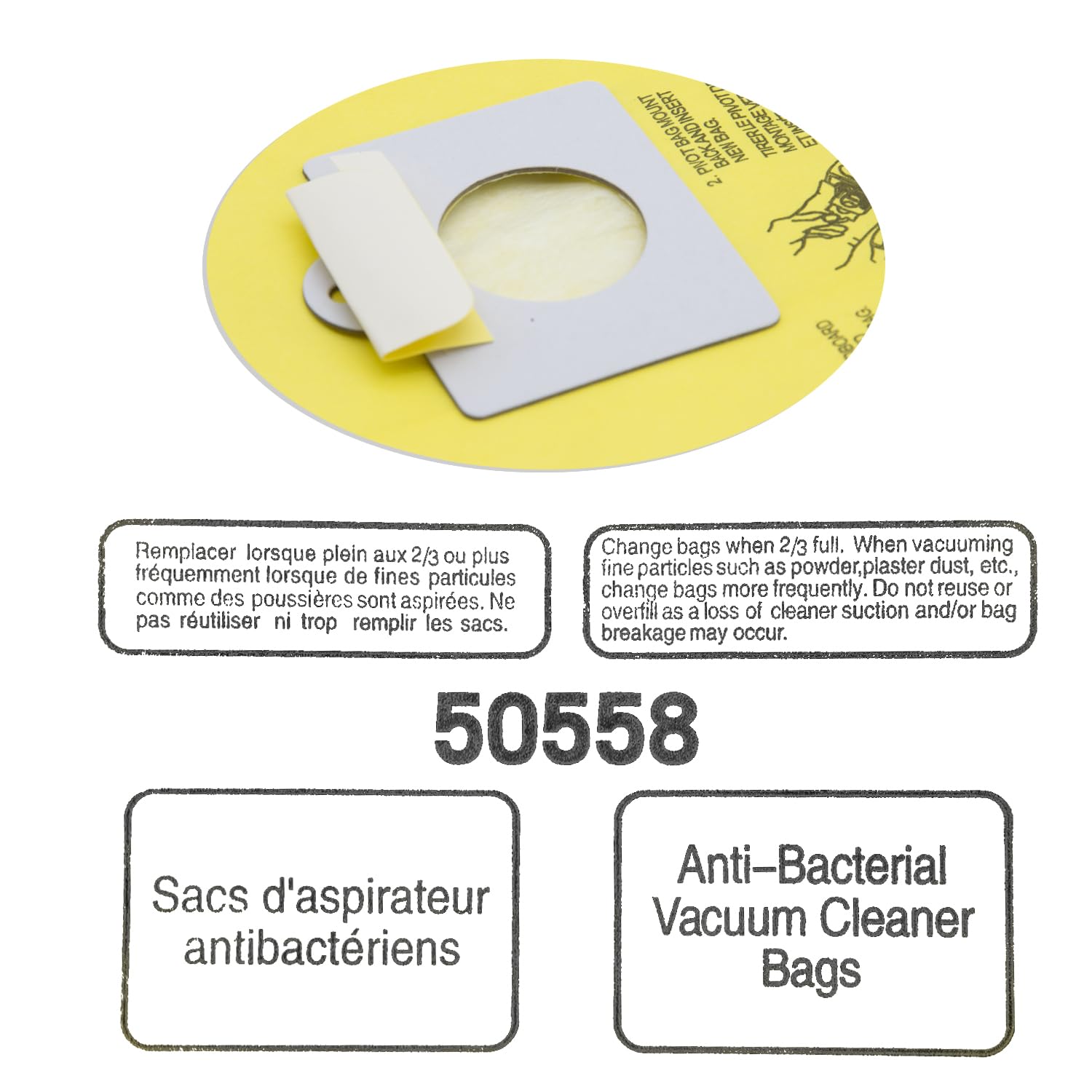 20 Pack Type C/Q 50558 Replacement Vacuum Cleaner Bags Compatible with Kenmore Canister 5055, 50557 and 50558 Panasonic Type C-5