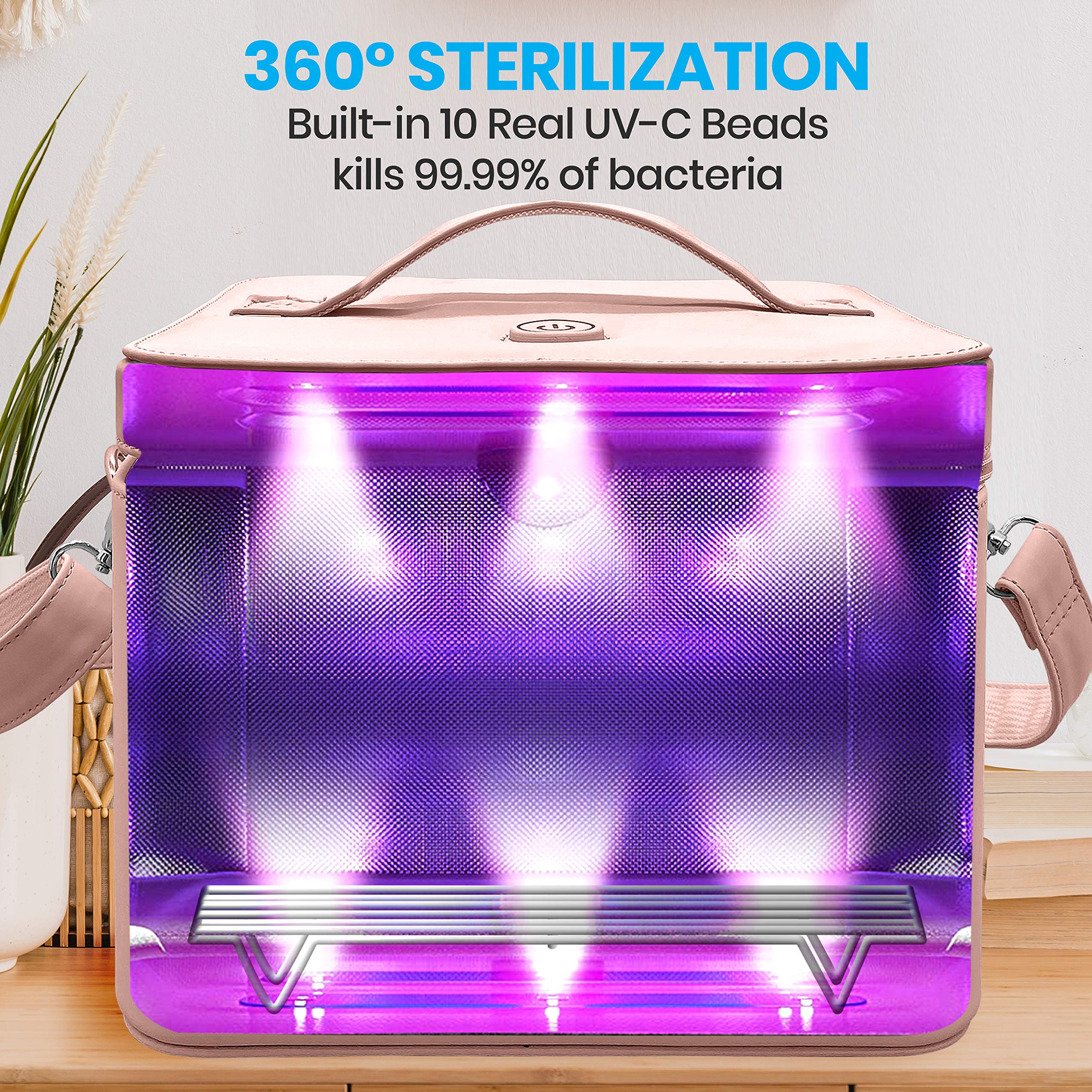 Insulated Baby Bottle Bag and Breastmilk Cooler Bag Storage Container for 6 Tall Bottles or Breastmilk Storage Bags - Keeps Breast Milk Storing Bags or Formula Cold - 10 LED Lights