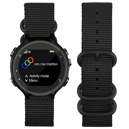 Zeit Diktator Watch band Compatible with Garmin forerunner 220/230/235/620/630/735XT/235 Lite,nylon smart watch replacement band,optional color (Black)