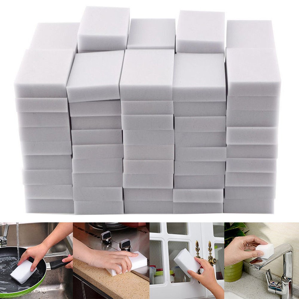 20 Pack Eraser Sponge Bulk, Magic Sponge Eraser Melamine Sponge Cleaner, Eraser Sponge for All Surfaces, Wall, Kitchen Dishes, Bathroom, Leather, Car, Sink, Shoe Household Cleaning Supplies Tool